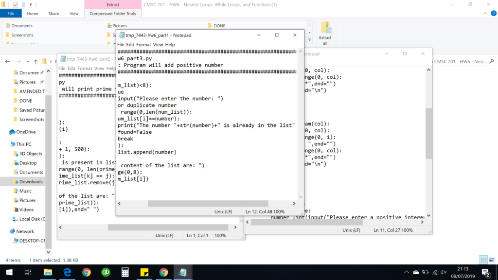 CMSC 201 Homework 6 – Nested Loops, While Loops, and Functions solved CMSC 201 Homework 6 – Nested Loops, While Loops, and Functions solved